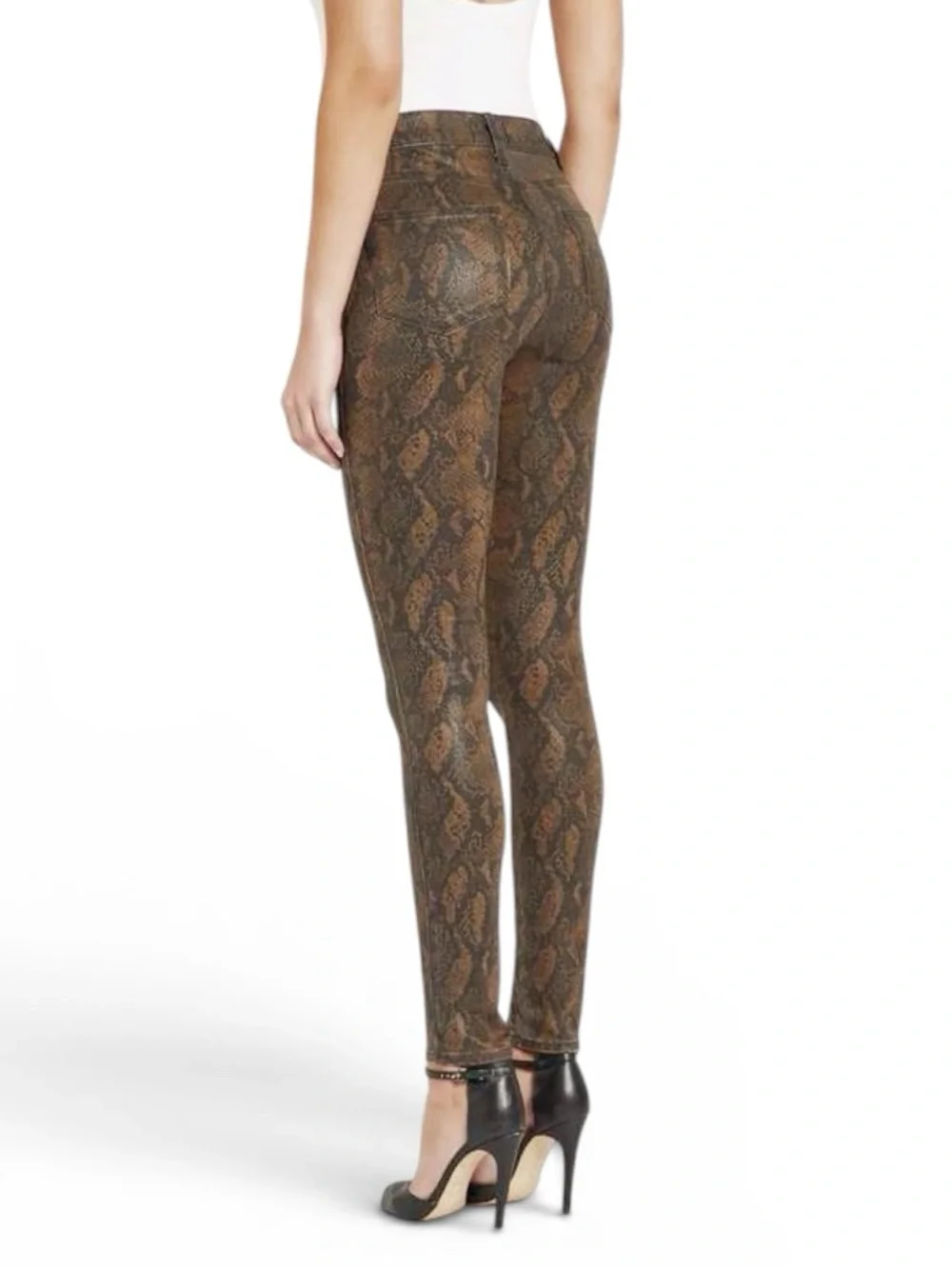 PAIGE | Jeans | Paige Hoxton Ultra Skinny Jean In Coated Brown Snake ...
